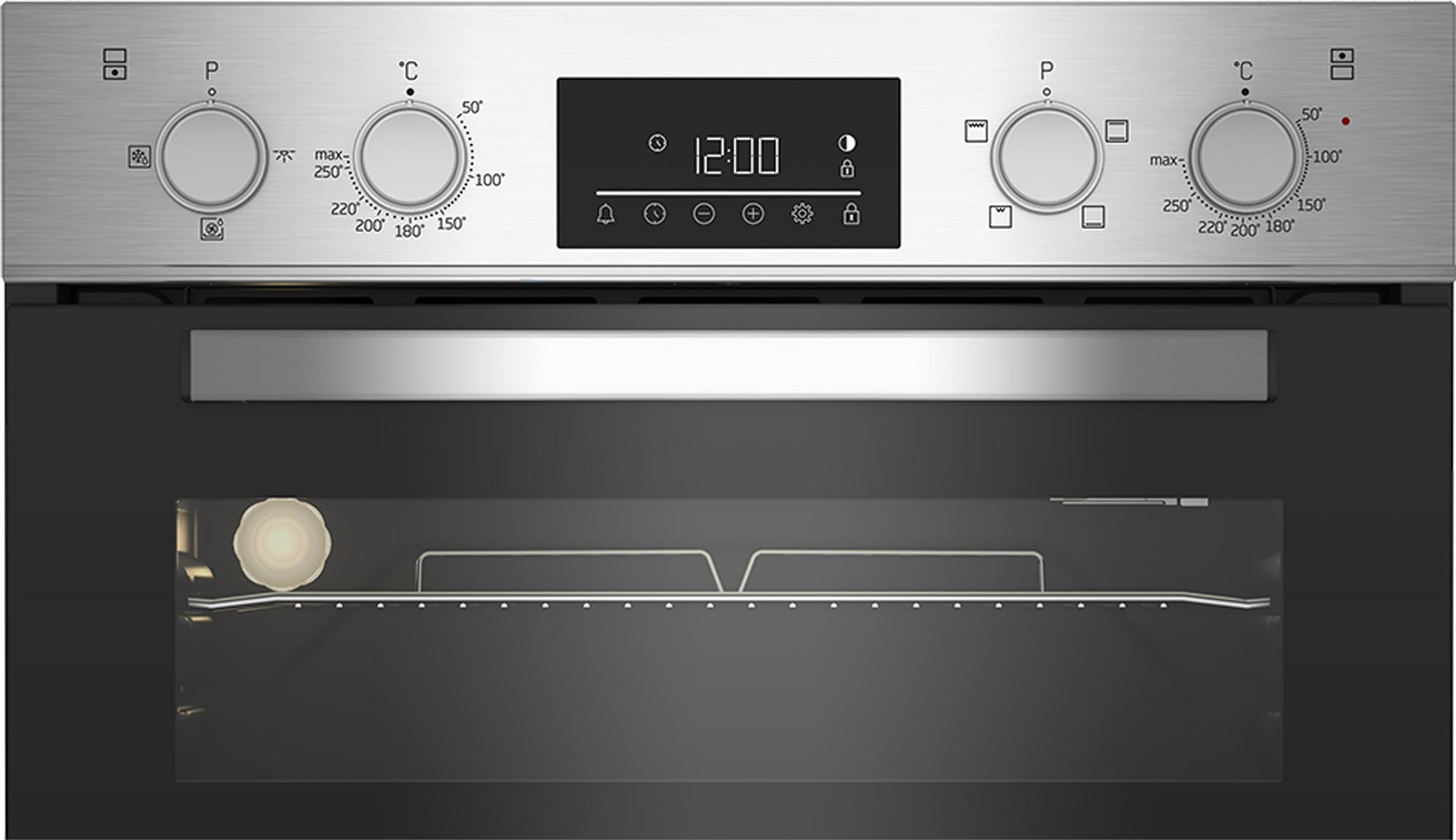 Beko BBADF22300X | Built-in 90cm Double Fan Oven - Stainless Steel