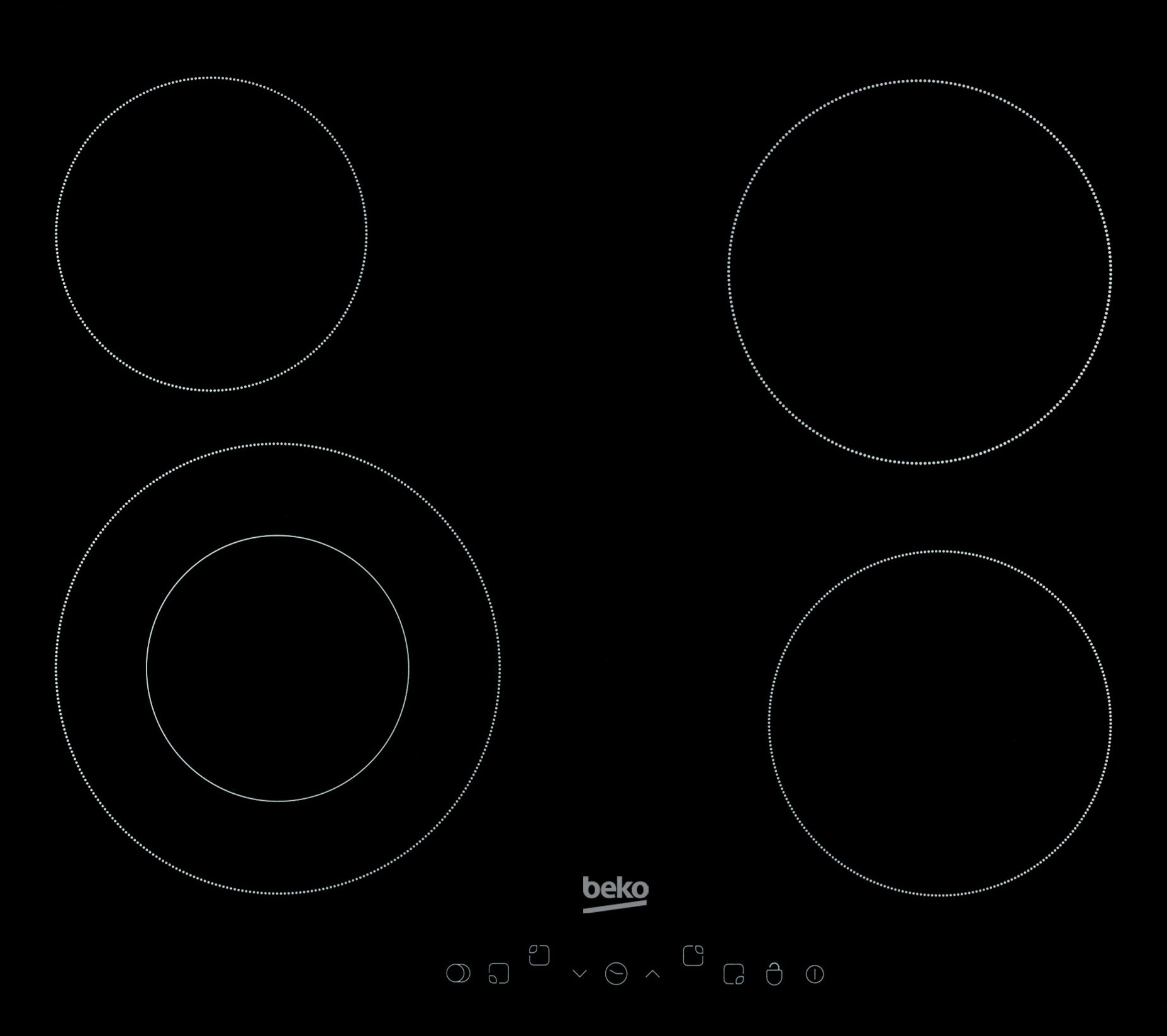 Beko HIC64402T | 58cm Ceramic Hob - Black