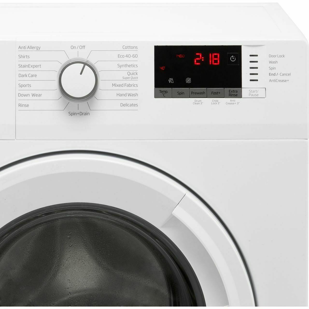 Beko WTK84151W | 8kg Washing Machine with 1400 rpm - White