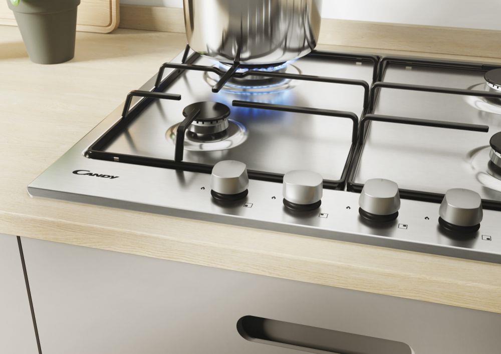 Candy CHW6BRX 60cm Gas Hob Stainless Steel