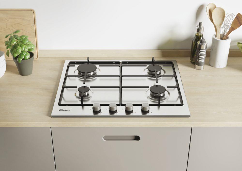 Candy CHW6BRX 60cm Gas Hob Stainless Steel