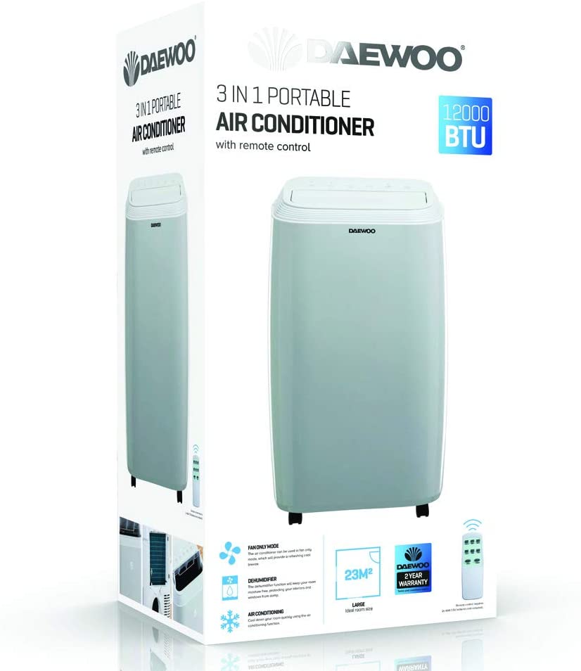 Daewoo COL1521 | 12000 BTU 3 In 1 Portable Air Conditioner