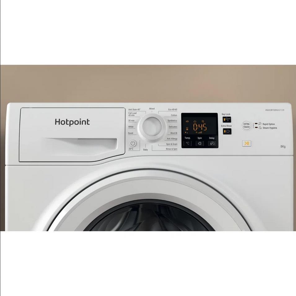 Hotpoint NSWF845CW | 8kg 1400rpm Freestanding Washing Machine - White