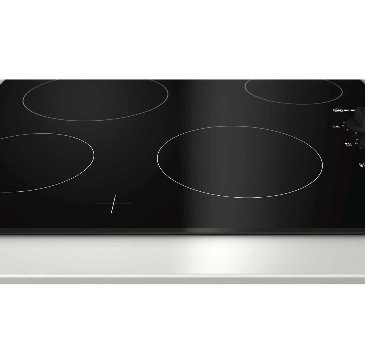 Neff T16FK40X0 Four Zone Ceramic Electric Hob - Black