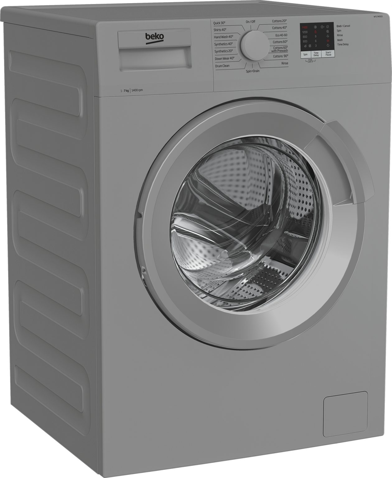 Beko WTL74051S | 7kg 1400rpm Freestanding Washing Machine - Silver