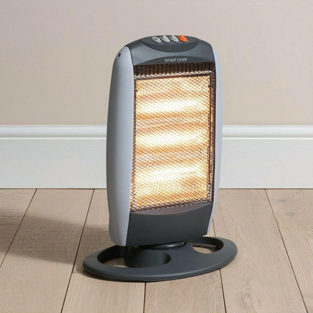 Daewoo HEA1416 | 1200W Oscillating Halogen Heater - Black